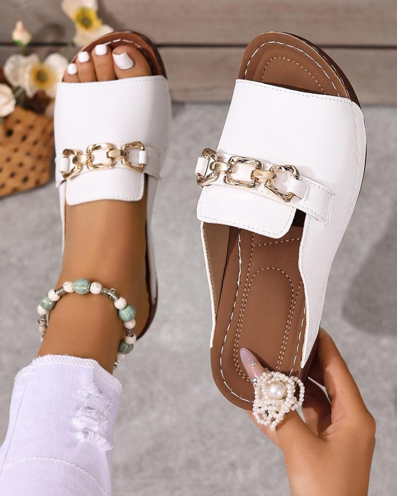 ChicChain™ Women's Chain Platform Sandals – VERRANOO