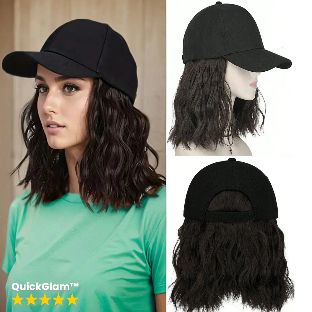 QuickGlam™ Curly Baseball Cap Wig 8 inches – VERRANOO