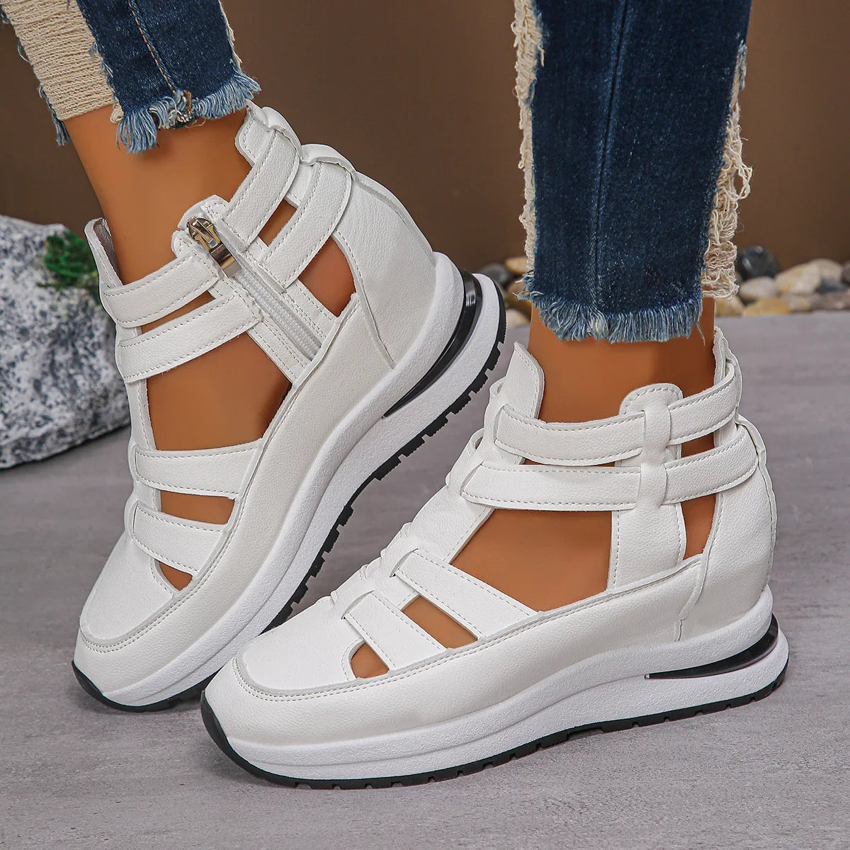 CloudStep™ Perforated Sneaker Sandals – VERRANOO