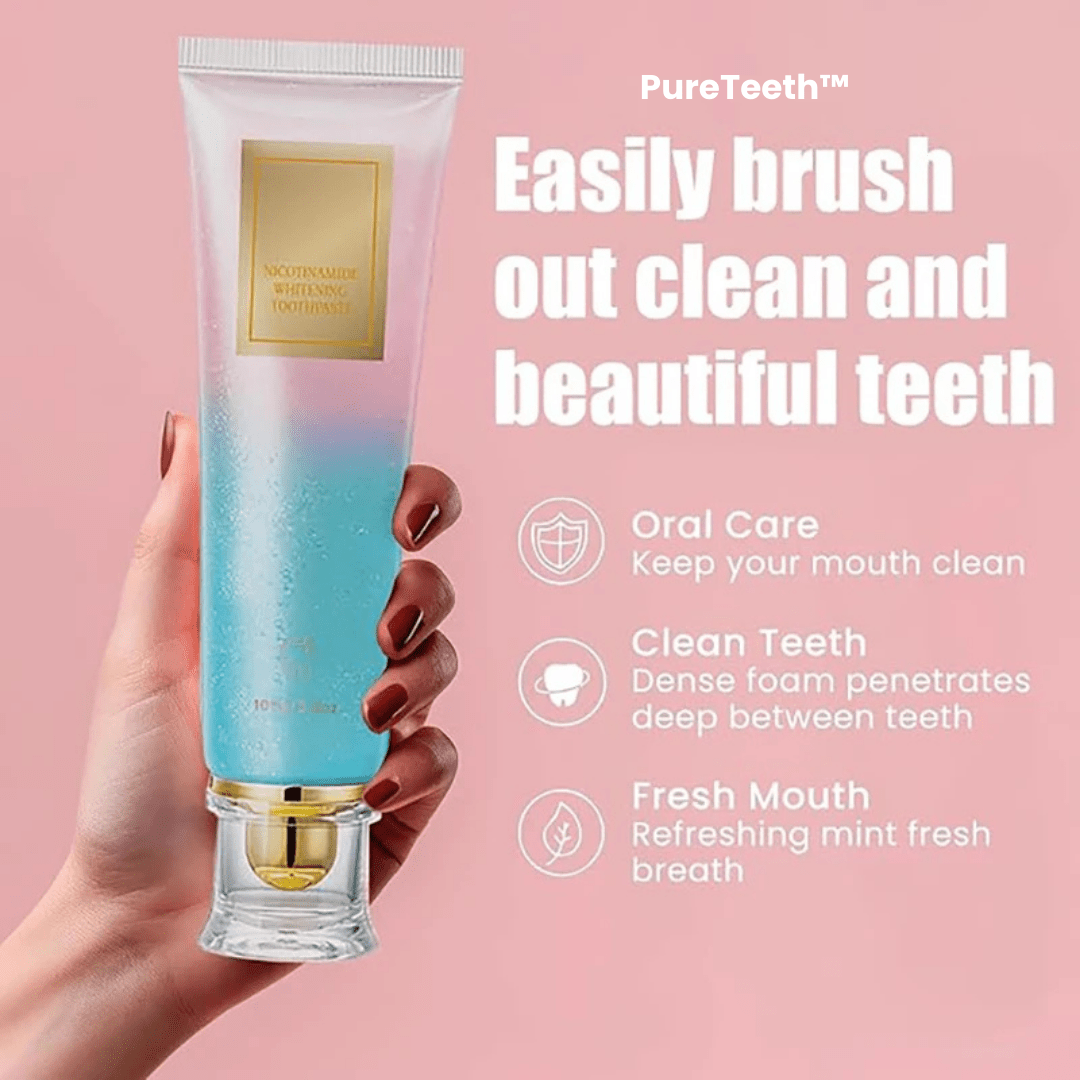 (1+1 FREE) PureTeeth™ Niacinamide Whitening Toothpaste – VERRANOO